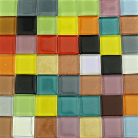 50pcs200g 2cm Mixed Color Art Crafts Glass Mosaic Tiles Home