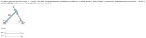 solved bar oa has a counterclockwise angular velocity wo