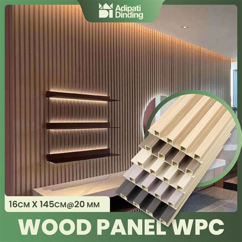 Jual Wood Panel 3d Wall Panel Wpc Tebal 20mm Tinggi 145cm Premium