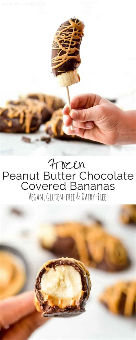 Frozen Peanut Butter Chocolate Covered Bananas Joyfoodsunshine