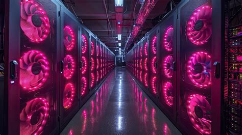 Premium Photo Server Cooling System With Fans And Vents Industrial Technology Setup