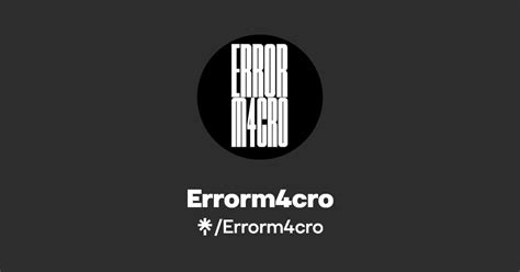 Errorm4cro Instagram Linktree