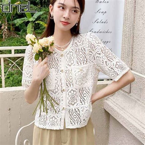 포스티 드넬 레이스뜨개가디건dwc32083a