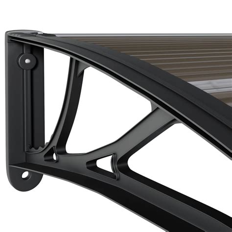 Vidaxl Door Canopy Black 400x100 Cm Polycarbonate Choicehome