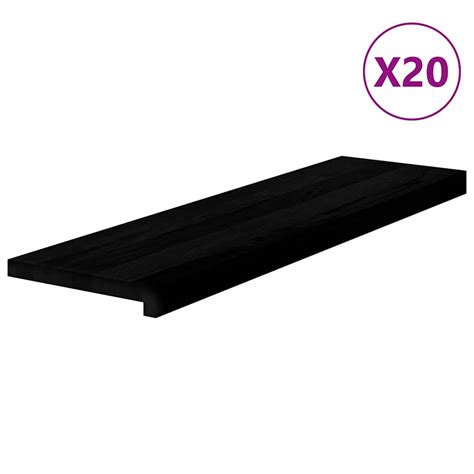 Pelda os de escalera 20 uds madera maciza roble marrón oscuro Leroy