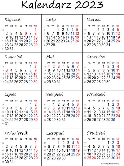 Kalendarz Na 2023 Rok Do Druku Pdf Edukacyjne Bajki Do Czytania Hot