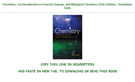 Chemistryanintroductiontogeneralorganicandbiologicalchemistry