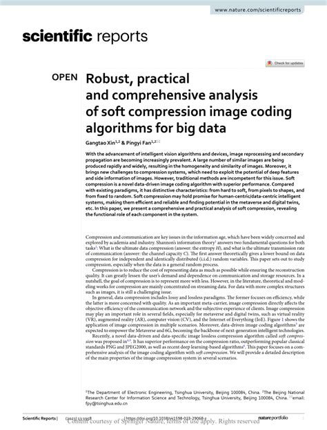 Pdf Robust Practical And Comprehensive Analysis Of Soft Compression