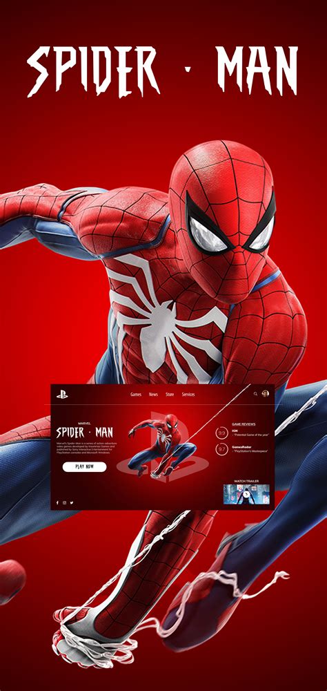 Spider Man Ui Design On Behance Spider Man Ui Design On Behance