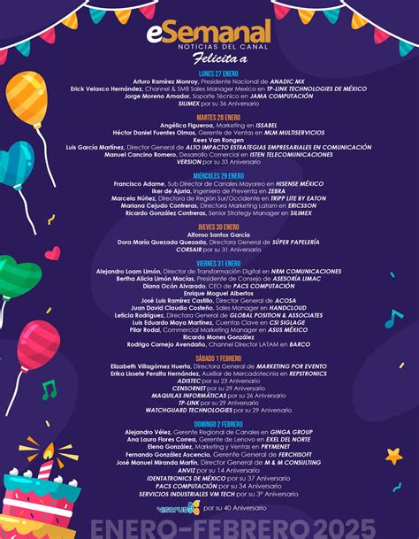 4 Mi Cumple 27 Enero Al 02 Febrero 2025 Esemanal Noticias Del Canal