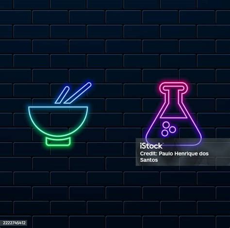 아이콘 실험실 연구 개념에 화학 플라스크 실험실 플라스크 유리 아이콘 벡터 로고 템플릿 일러스트 디자인 벽지 네온 스타일 0명에