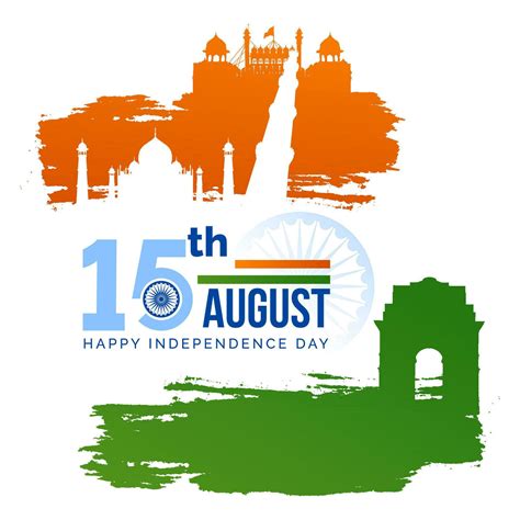 15th August Independence Day Creative Brush Effect Background 25410178