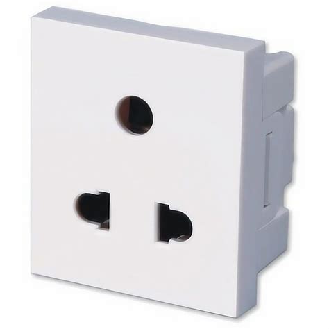 Electric 3 Pin Socket 6 A 3 Pin 2 Module Euro D Socket At ₹ 52 Piece In