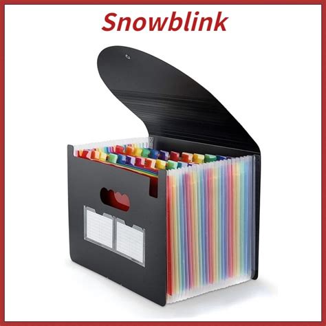 13 24 Pockets A4 Expanding File Folder Document Organizer Portable Paper Storage Multi Layer