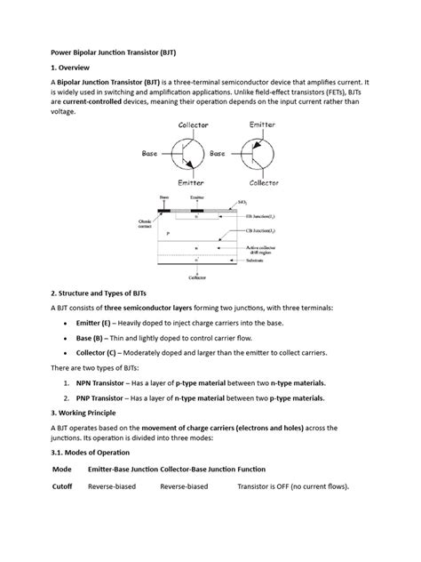 Bipolar Junction Transistor Pdf Bipolar Junction Transistor Mosfet