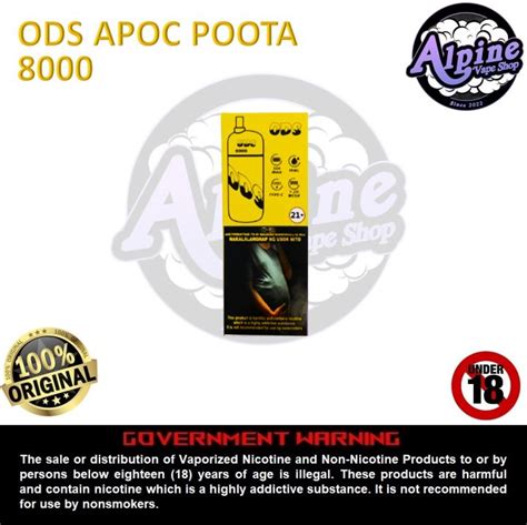 Ods Apoc Poota 8000 Disposable Vape Pod Lazada Ph