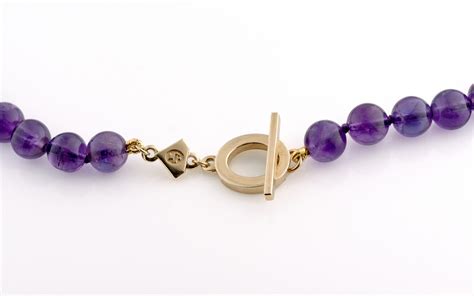 9ct Amethyst Bead Necklace Thejewelleryworkshop