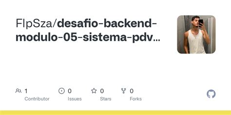Github Flpsza Desafio Backend Modulo Sistema Pdv Dbe B B T Ifood