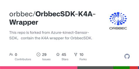 github orbbec orbbecsdk k4a wrapper this repo is forked from azure
