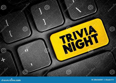 Trivia Night Text Concept Button On Keyboard For Presentations And
