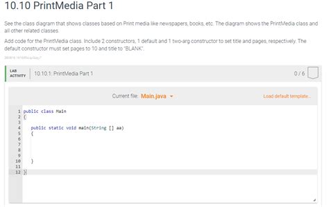 Solved Print Media Part See The Class Diagram That Chegg Com