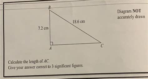 Solved Diagram Not Accurately Drawn Calculate The Length Of Ac Give Your Answer Correct To 3