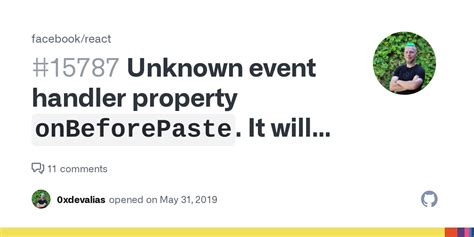Unknown Event Handler Property `onbeforepaste` It Will Be Ignored