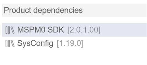 参考译文 Mspm0g3507：更新 Sdk 和 Sysconfig 的版本 基于 Arm 的微控制器（参考译文帖）read Only 基于 Arm 的微控制器（参考译文帖