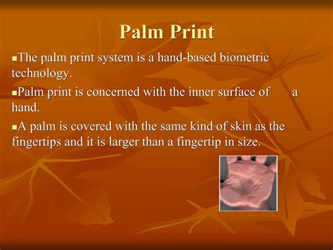 Pattern Recognition Palm Print Authentication System Pptx