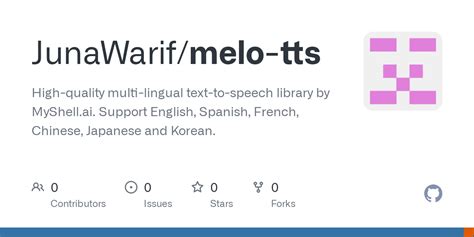 Github Junawarifmelo Tts High Quality Multi Lingual Text To Speech