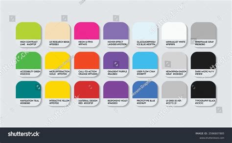 Ui Ux Designer Color Guide Palette Stock Vector Royalty Free 2596807885 Shutterstock