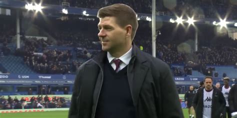 Watch As Steven Gerrard Stares Out The Everton Fans