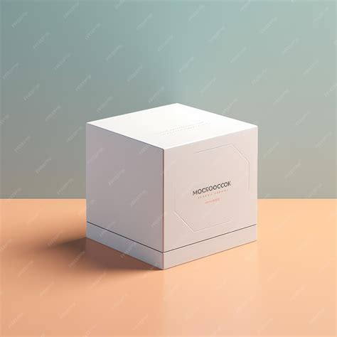 최소한의 배경 Ai Generative에서 브랜딩을 위한 현실적인 패키지 목업 템플릿 프리미엄 사진