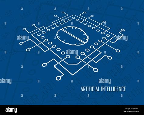 Computing Cpu With Brain Symbol Modern Artificial Intelligence Symbol