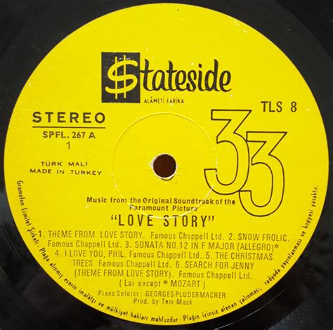 Francis Lai Love Story Music From The Original Soundtrack Of The