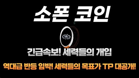소폰코인 상장 후 개폭락 걱정 No 코인베이스 상장 발표로 분위기 전환 세력들의 개입 역대급 대상승 시나리오 쓴다 이번주