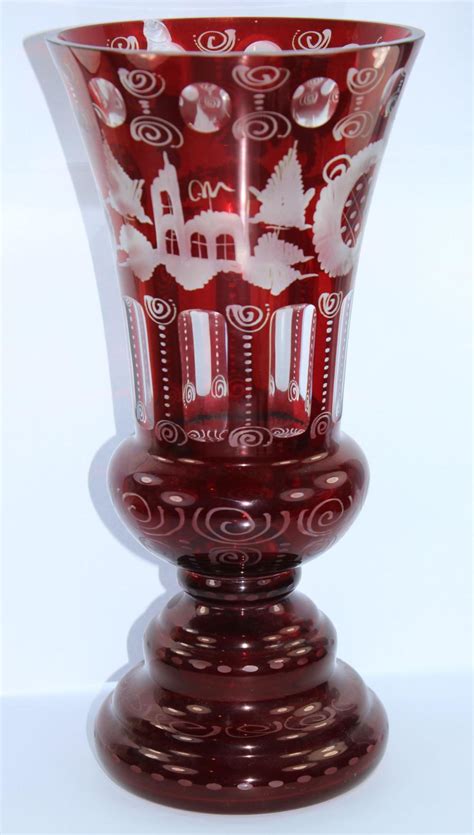 Lot Antique Ruby Glass Vase