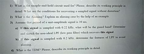 Solved Digital Communication Sampling Reconstruction And Pulse Code
