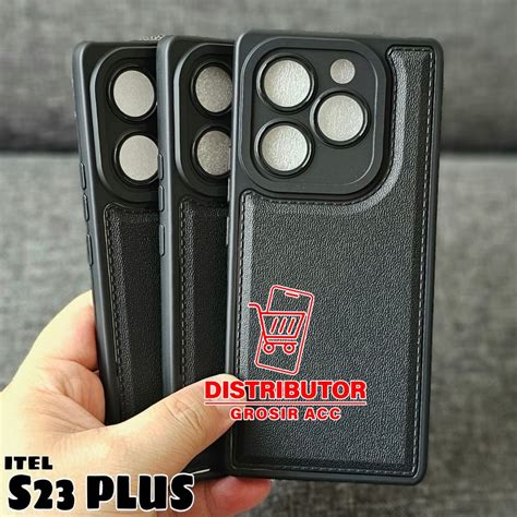 Jual ITEL S23 PLUS ITEL S23 ITEL A60S CASE LEATHER PRO BLACK CASE BLACK ITEL S23 PLUS ITEL S23