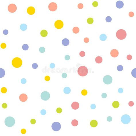 Seamless Texture With Random Colorful Circles Vector Pattern Stock Vector Illustration Of