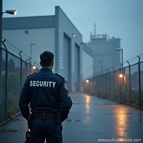 Hyper Realistic Security Guard In Secure Facility Stable Diffusion Online
