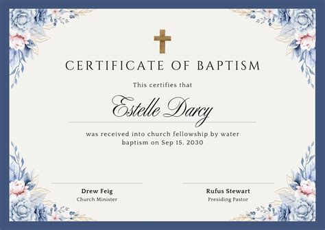 Free Online Printable Baptism Certificates Free Printables