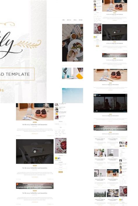Lily Elegant Blog Psd Template