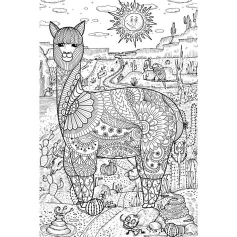 Great2bcolorful Coloring Poster 3 Sizes~2 Paper Choices Louie Llama