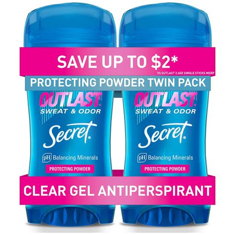 Secret Clear Gel Antiperspirant Deodorant For Women Protecting Powder