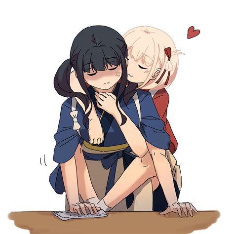 Nishikigi Chisato And Inoue Takina Lycoris Recoil Drawn By Fafayu