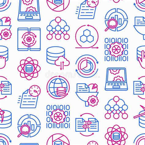 Business Graphs And Charts Seamless Pattern Stock Vector Illustration