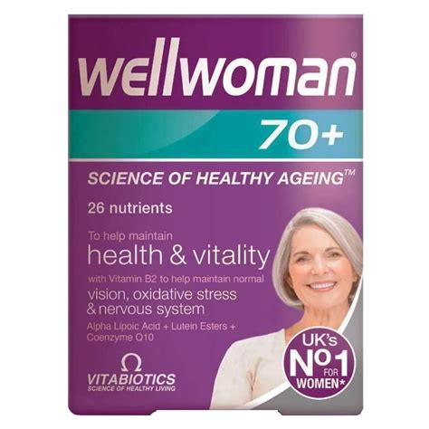 قیمت و خرید مکمل خوراکی زنان بالای 70 سال وایتابیوتیکز مدل Wellwoman 70 بسته 30 عددی پوست کالا