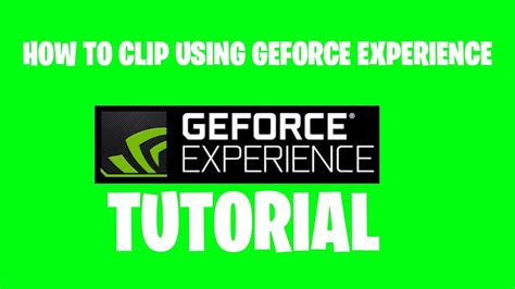 How To Clip Using Geforce Experience Youtube