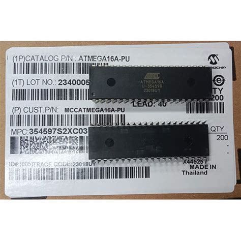 Atmega16a Pu Microchip Microcontroller Color Black At Best Price In Mumbai Rajratan
